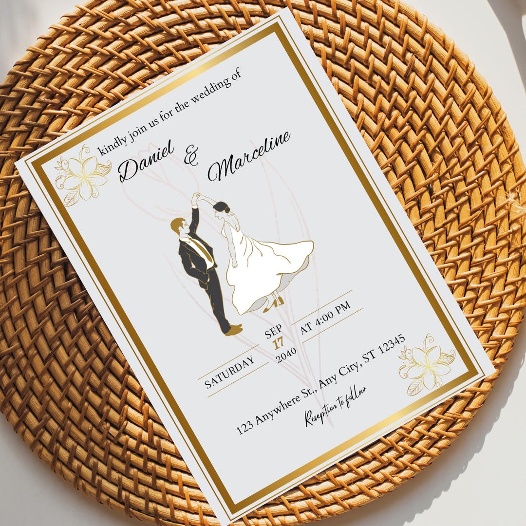 Editable Wedding Invitation | Digital Wedding Invite Template | Evites ...