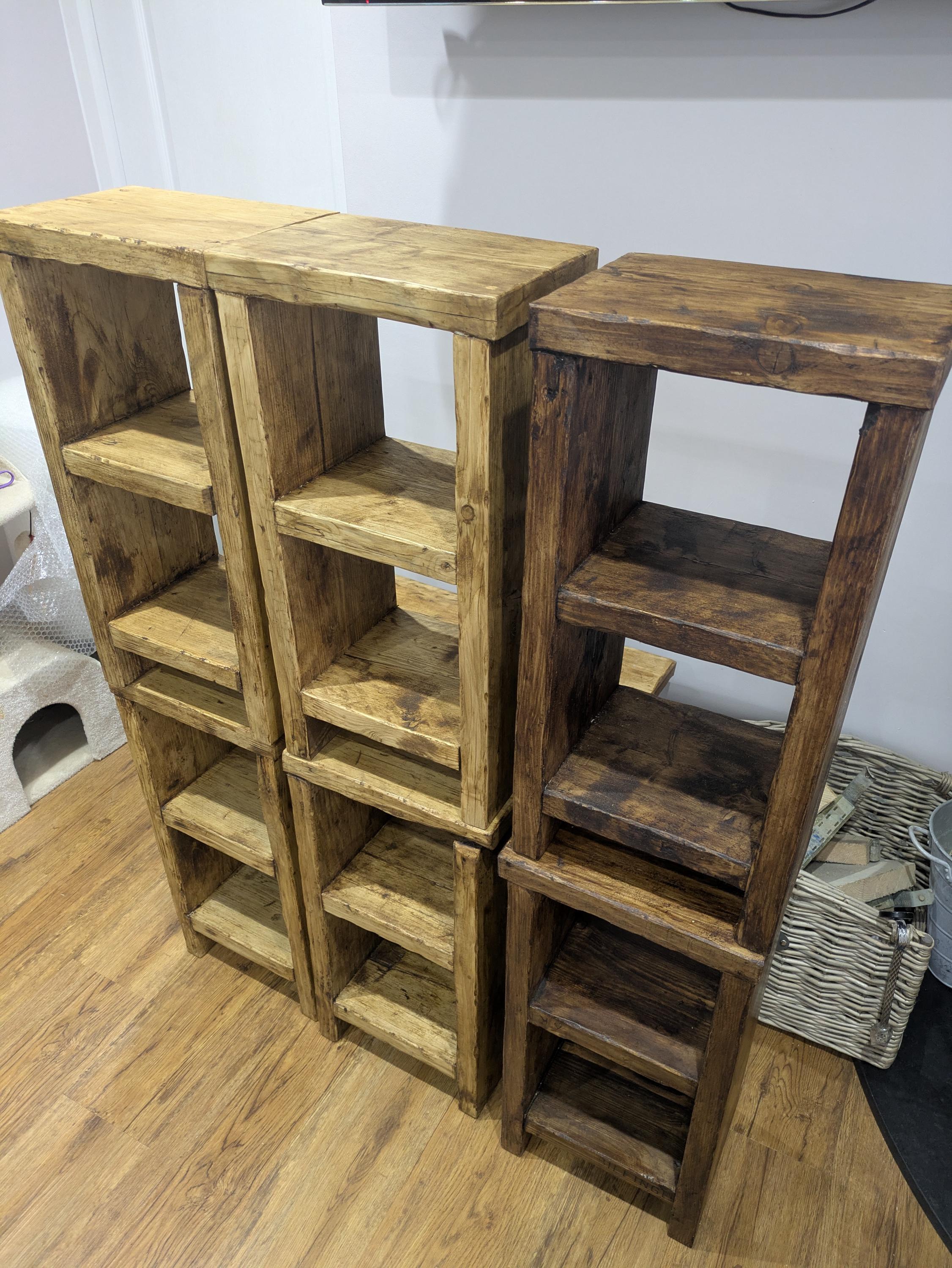 Reclaimed Timber Bedside Table - Etsy UK