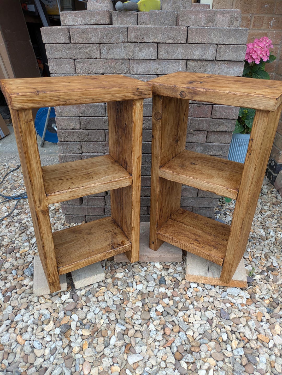 Reclaimed Timber Bedside Table - Etsy UK