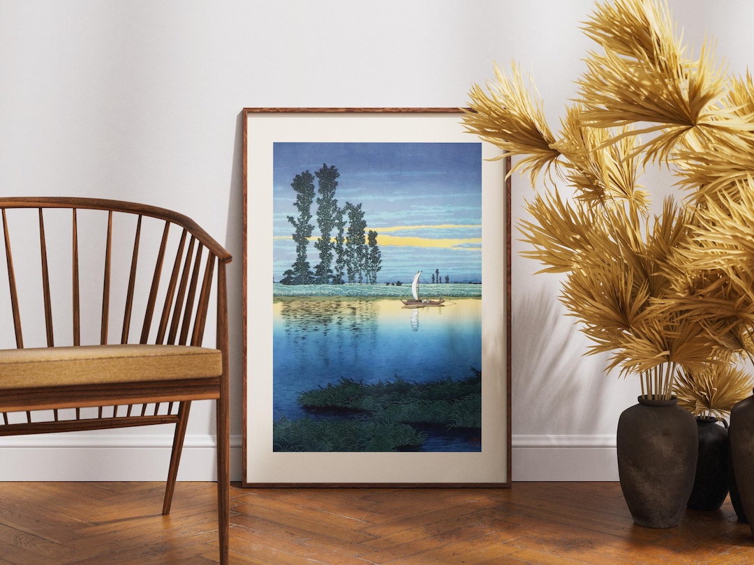 Twilight at Ushibori – Kawase Hasui, Japanese Print Shin-hanga, Ukiyo-e ...