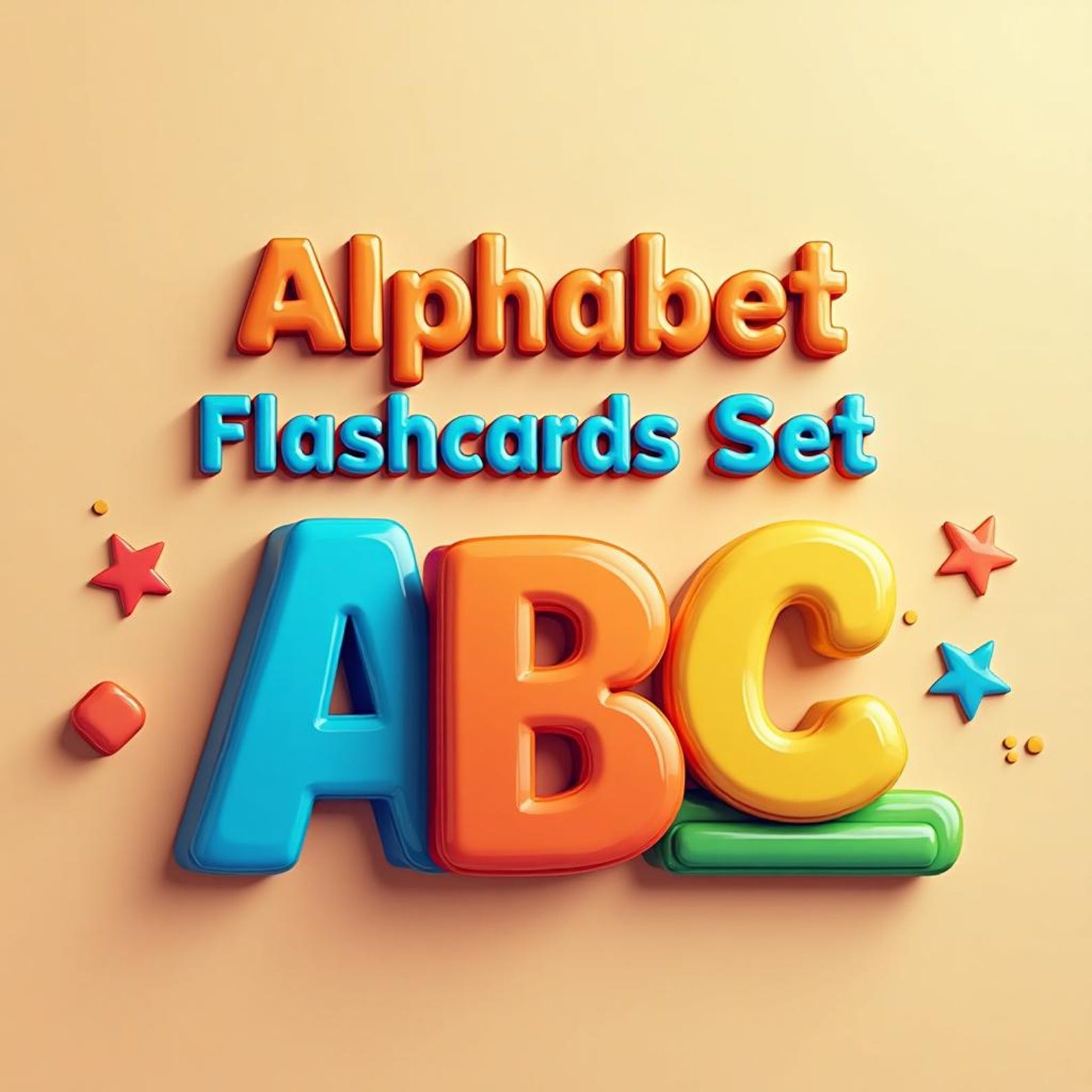 Printable Alphabet Flashcards Set: Early Learning Abcs - Etsy