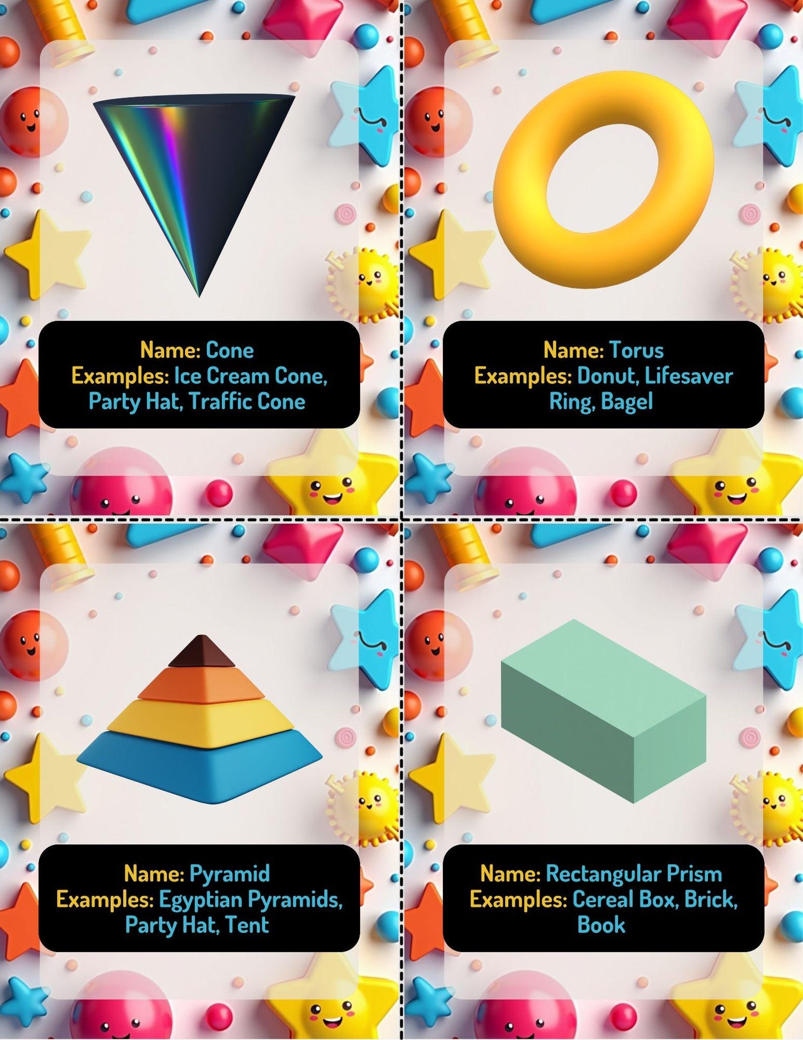 Printable Shapes Flashcards for Kids | Preschool & Kindergarten ...