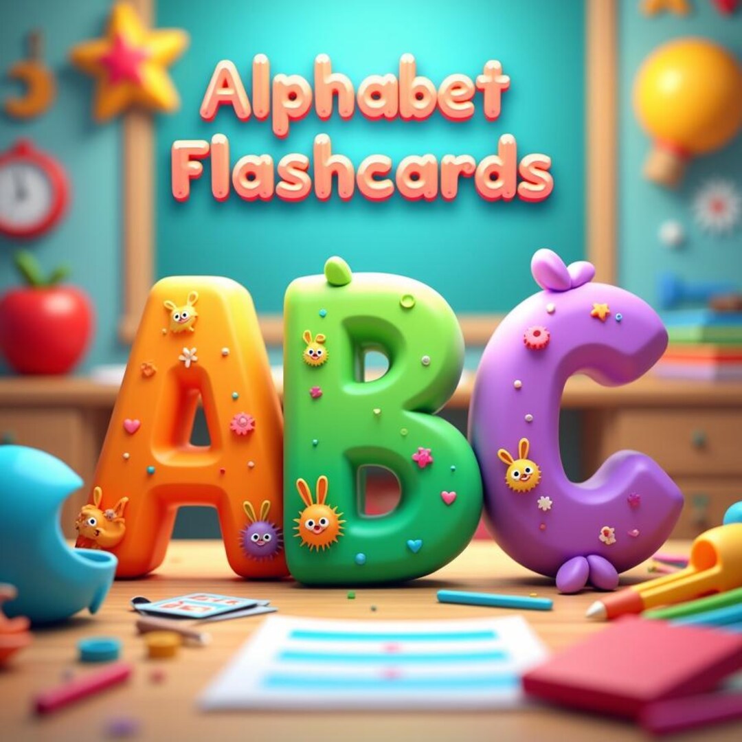 High Quality Alphabet Flashcards Set - Etsy