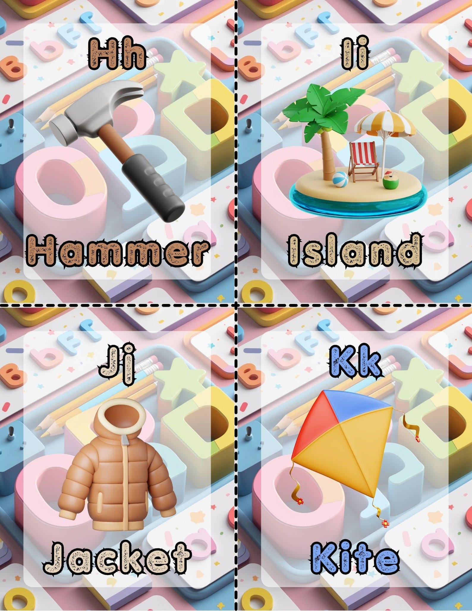 Printable Alphabet Flashcards Set: Early Learning Abcs - Etsy Canada