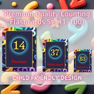 Printable Counting Flashcards for Kids | Numbers 1-100 Learning Cards ...