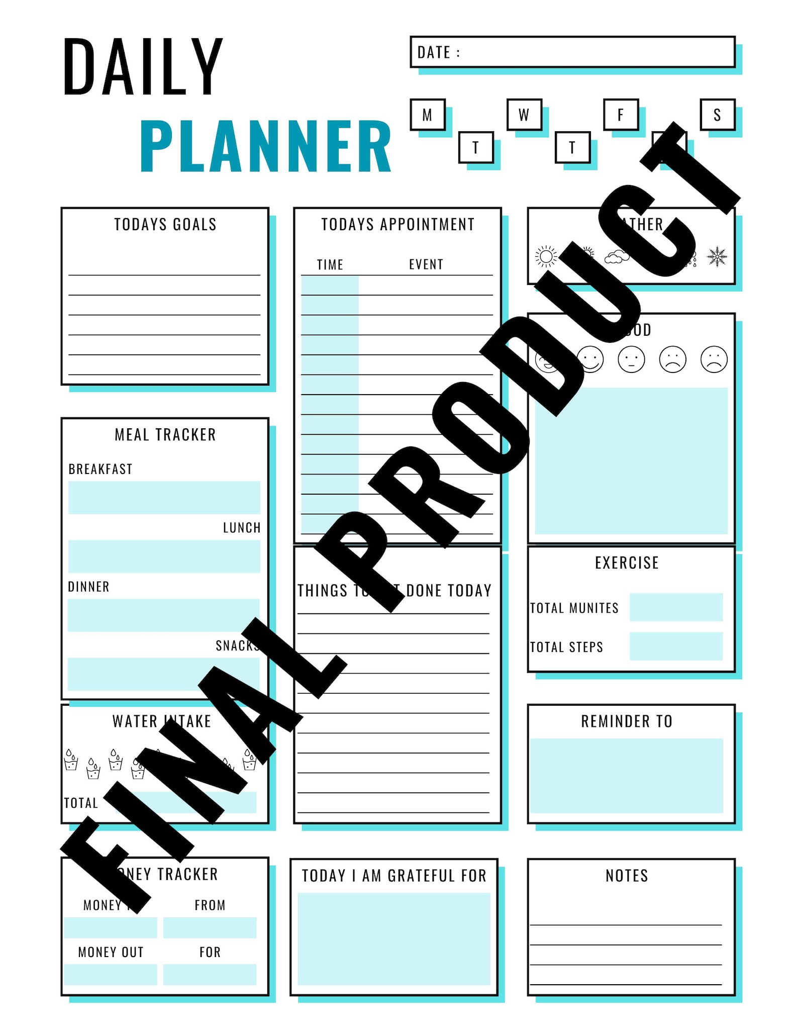 Daily Planner Printable | Time Blocking, Priorities & Goals | (A4 PDF ...