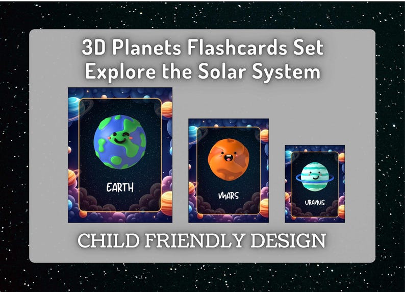 Tarjetas imprimibles 3D de los planetas: Aprendizaje del sistema solar ...
