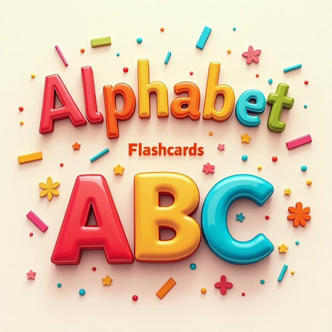 Printable Alphabet Flashcards Set: Early Learning Abcs - Etsy UK