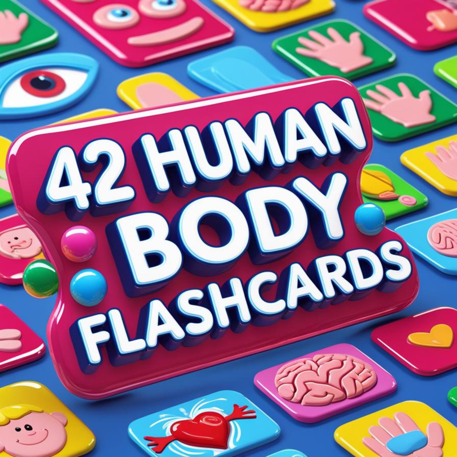 Printable Human Anatomy Flashcards: 42 Body Parts Cards - Etsy
