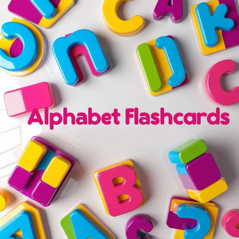 Printable Alphabet Flashcards Set: Early Learning Abcs - Etsy