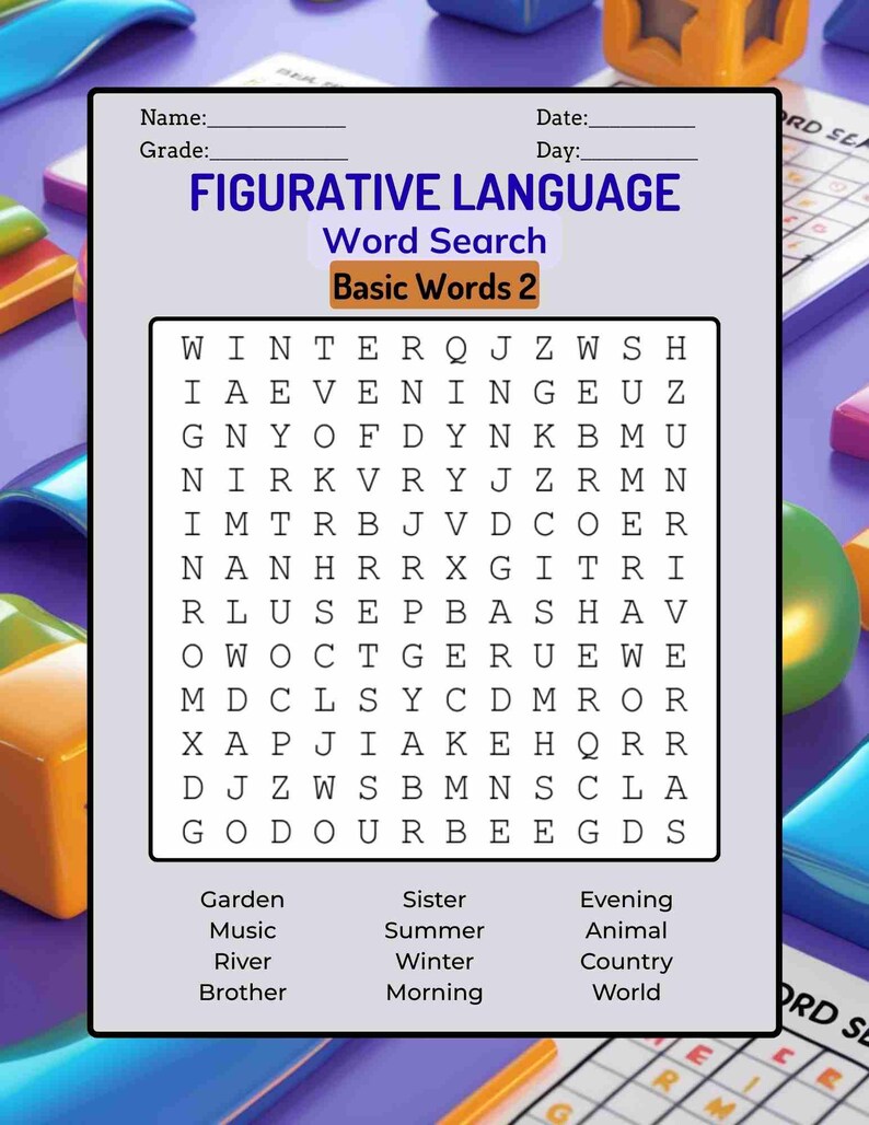 Printable Themed Word Search Puzzles for Kids: Educational Printable ...