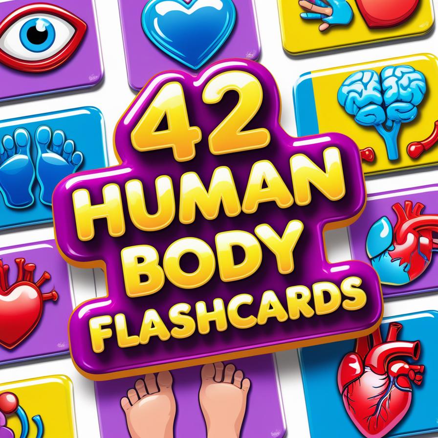 Printable Human Anatomy Flashcards: 42 Body Parts Cards - Etsy