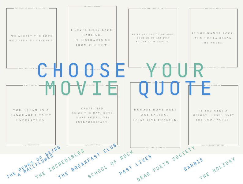 The Breakfast Club Movie Quote Poster Print | Digital Download ...
