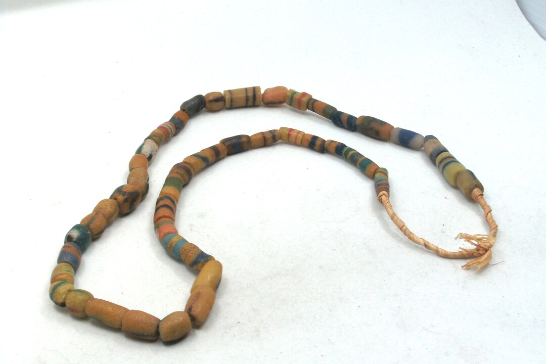 Vintage African Trade Beads, Sand Cast Beads, Strand of African Beads ...