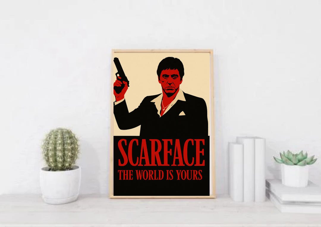 Scarface Digital Poster | Minimalist Movie Wall Art | Al Pacino Print ...