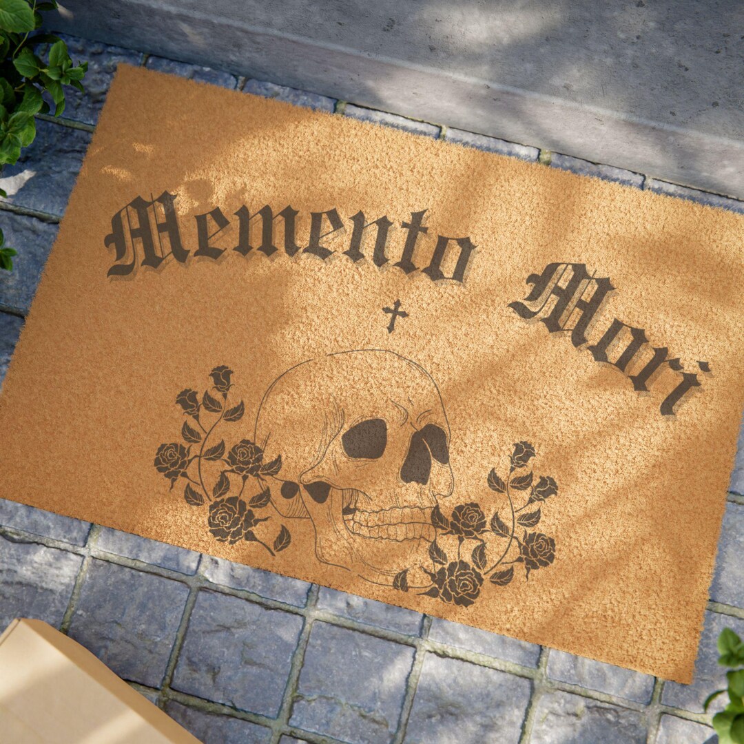 Catholic Memento Mori Door Mat - Etsy