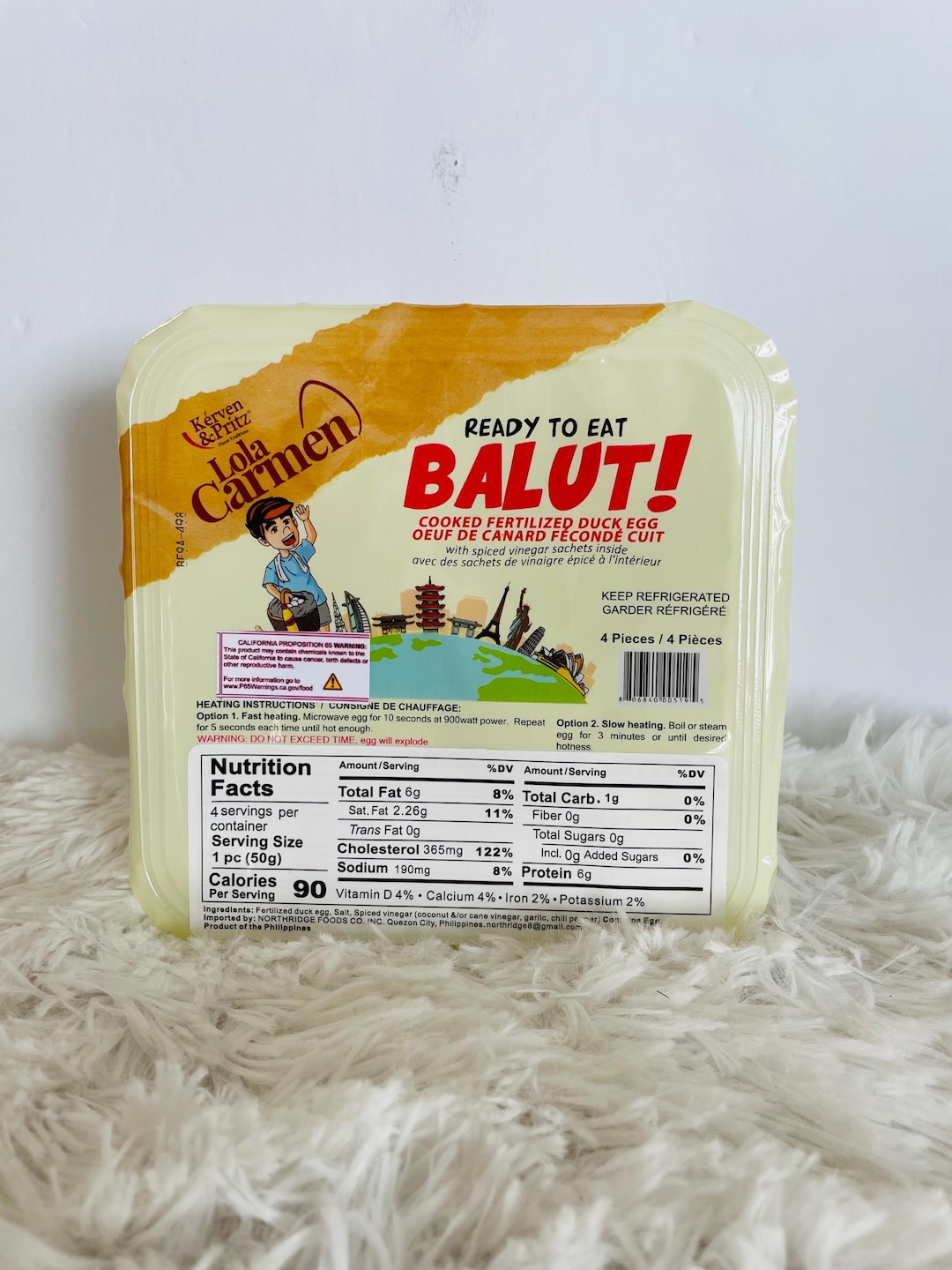 SALE 4 PCS Balut Duck Eggs Ready to Eat Fertilized Duck Eggs 4 PCS or ...