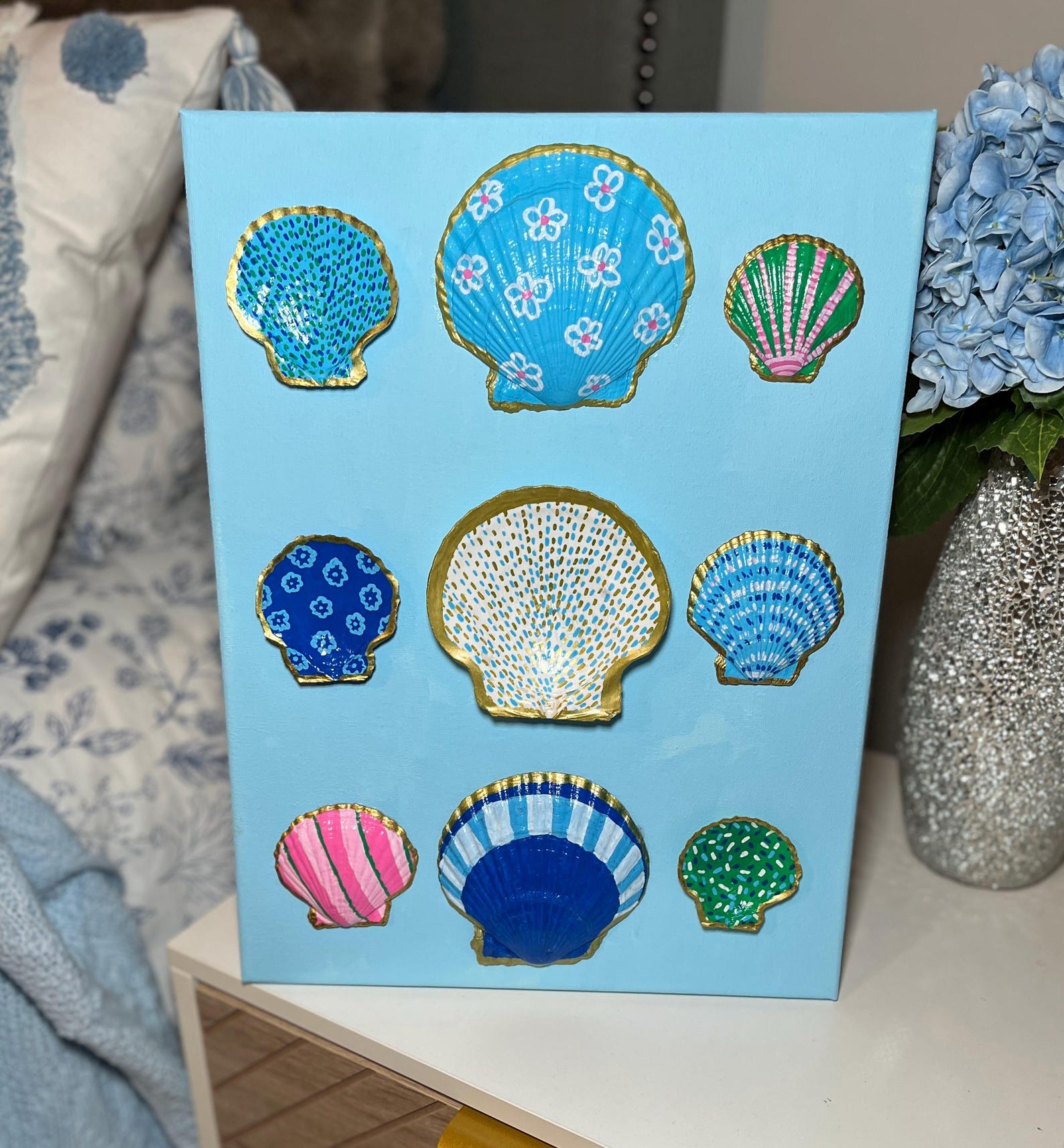 Seashell Art Canvas - Etsy