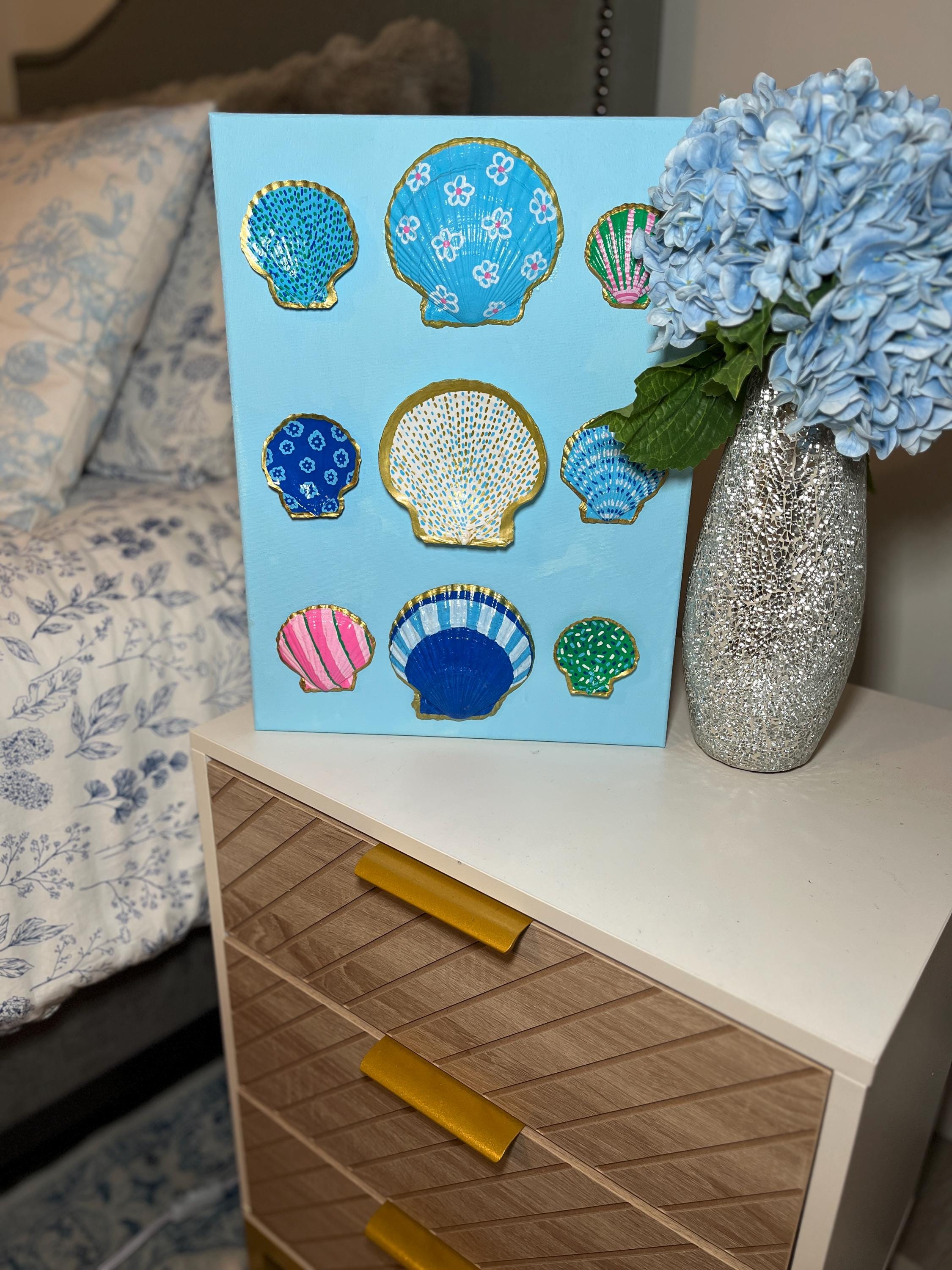Seashell Art Canvas - Etsy