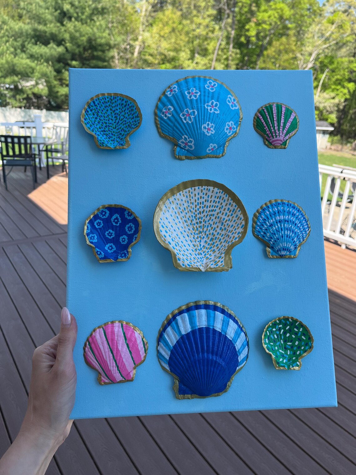Seashell Art Canvas - Etsy