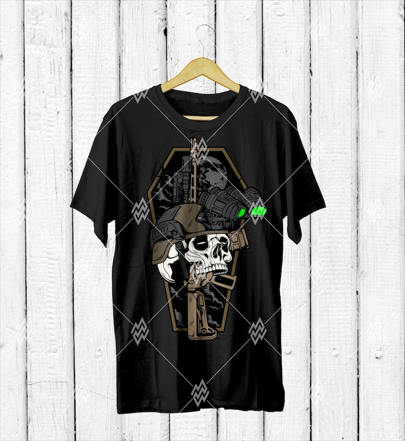 Skull Night Vision Helmet Design: Military Tactical Vector (digital ...
