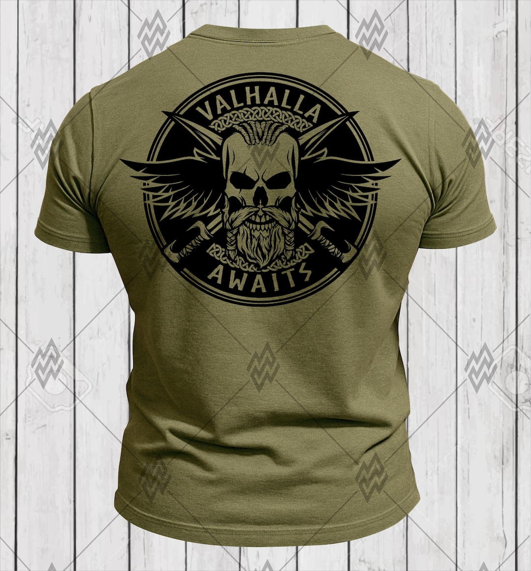 Viking Valhalla T-shirt Design: Norse Skull SVG, PNG, EPS (digital ...