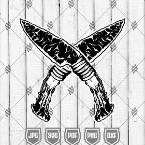 Obsidian Blade Vector SVG PNG – Hunting Knife Graphic for T-shirts ...