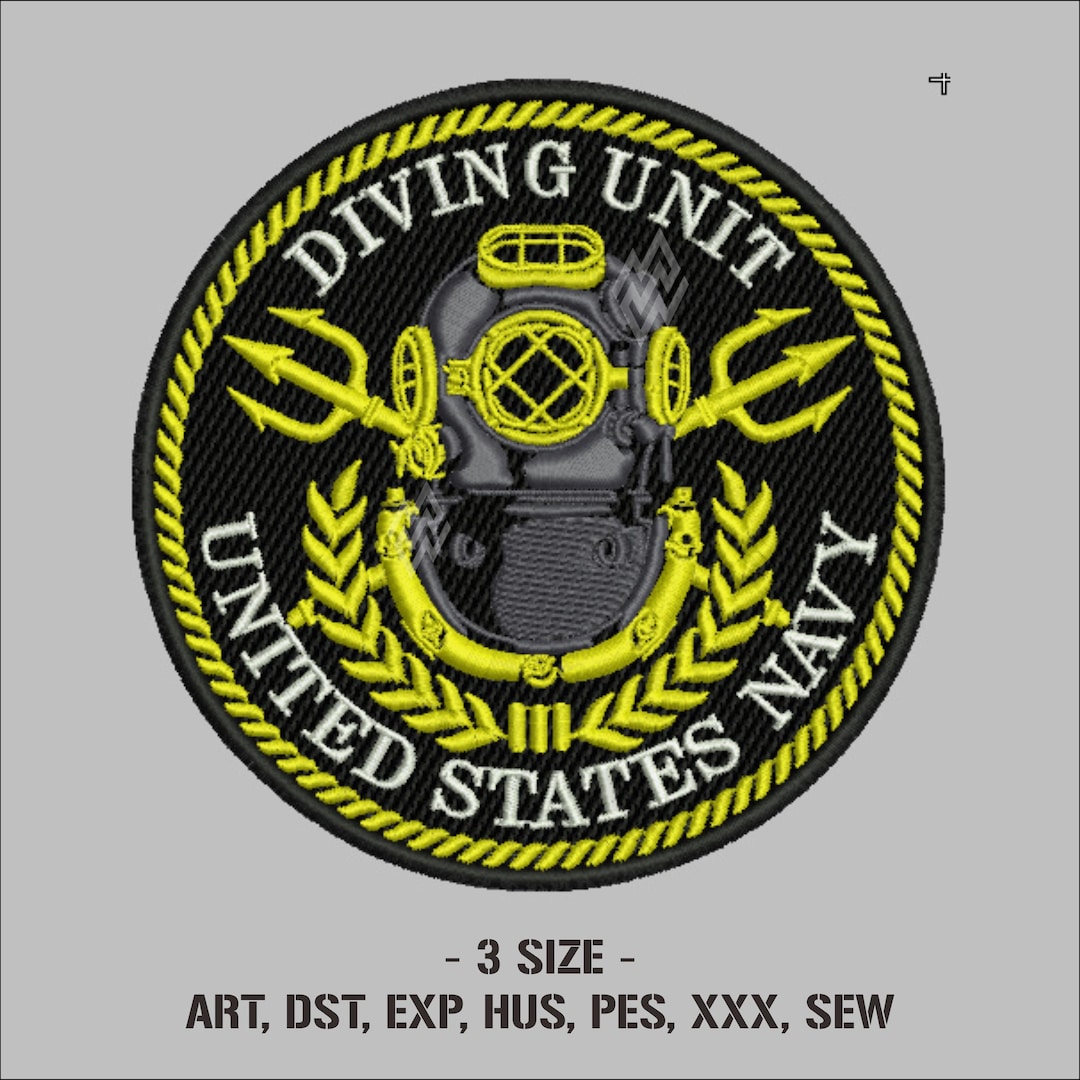 US Navy Diving Unit Patch Embroidery Design (digital Download) - Etsy