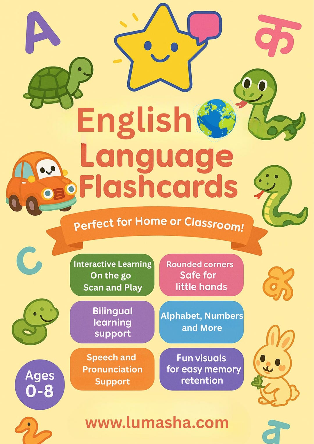 English Alphabet Flashcards: Montessori Printable Learning Cards ...