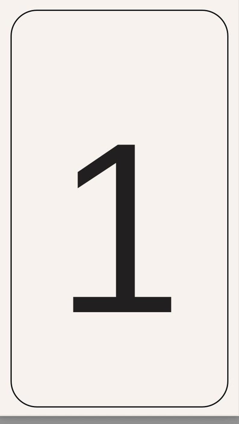 English Number Flashcards 0-9: Montessori Printable (digital Download ...