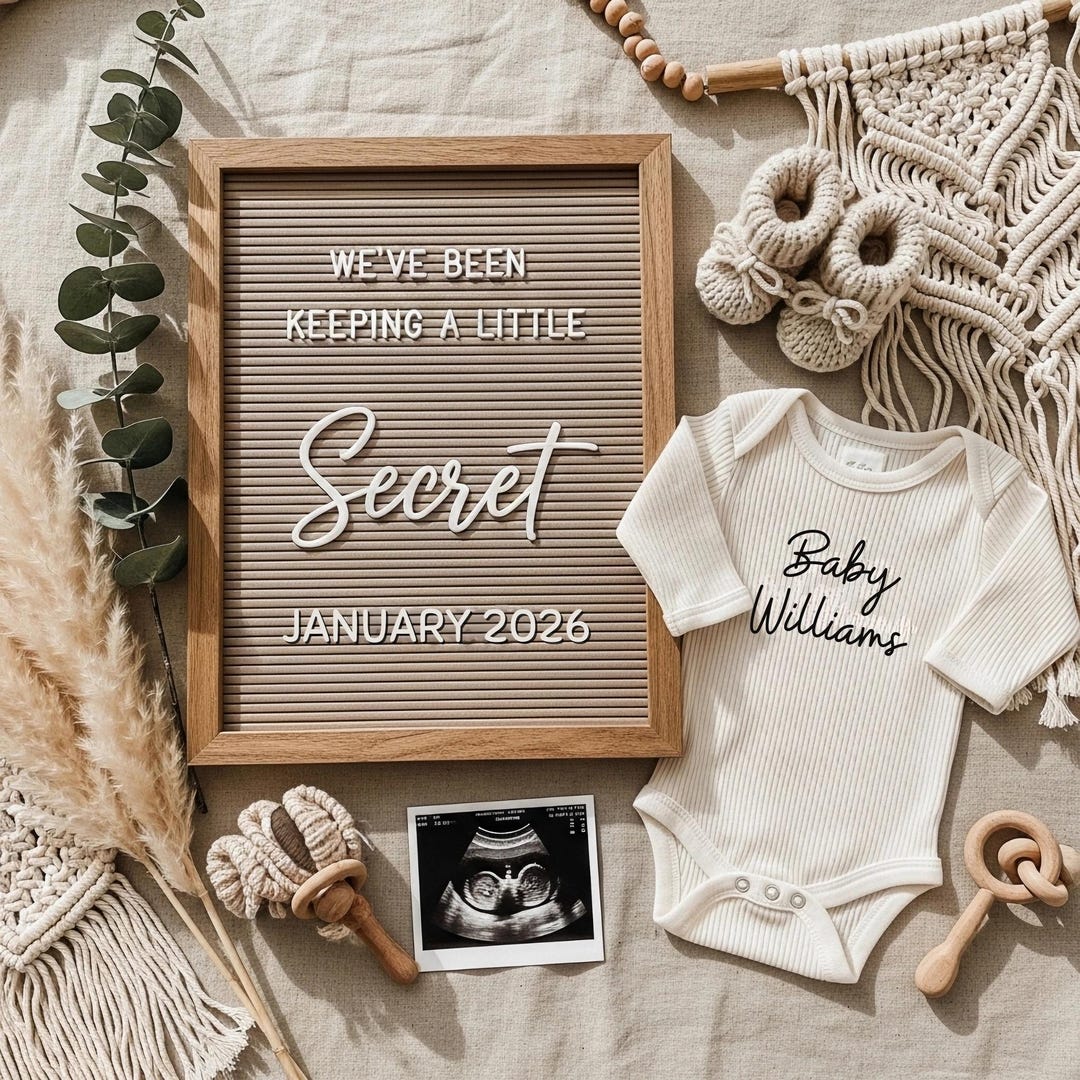 Digital Pregnancy Announcement 2026, Baby Announcement Template,baby ...