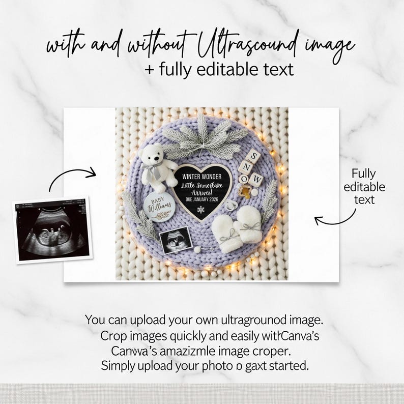 Winter Pregnancy Announcement: Winter Wonder Little Snowflake Arrives ...