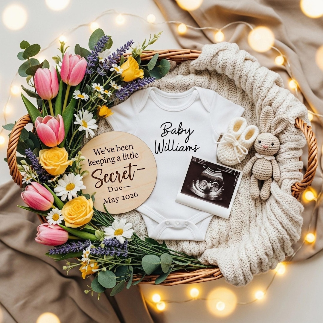 May 2026 Pregnancy Announcement, Baby Reveal Template (digital Download ...
