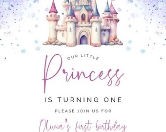 Editable Princess Birthday Invitation - Etsy