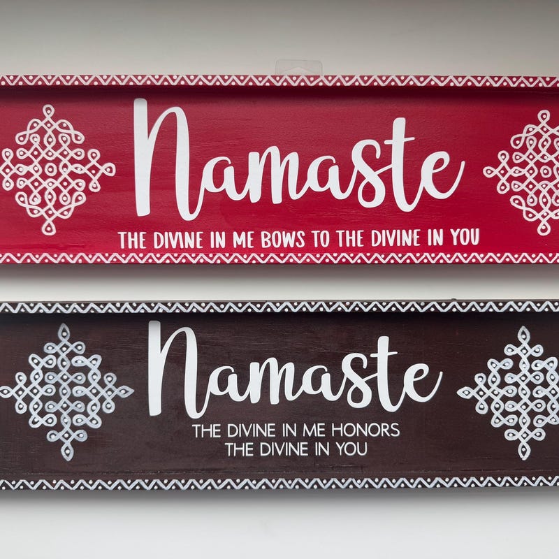 Namaste Sign - Etsy