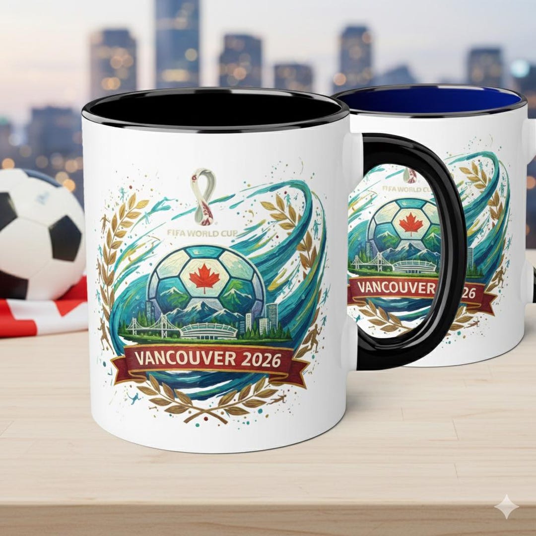 Vancouver 2026 World Cup Soccer Mug - FIFA Tournament Souvenir - 11oz ...
