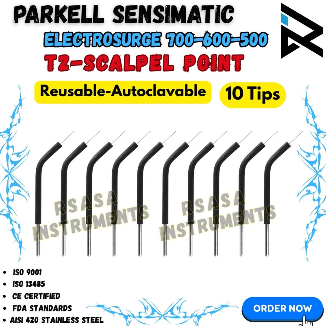 Parkell Sensimatic Electrosurge T2 Scalpel Point Electrodes Reusable ...