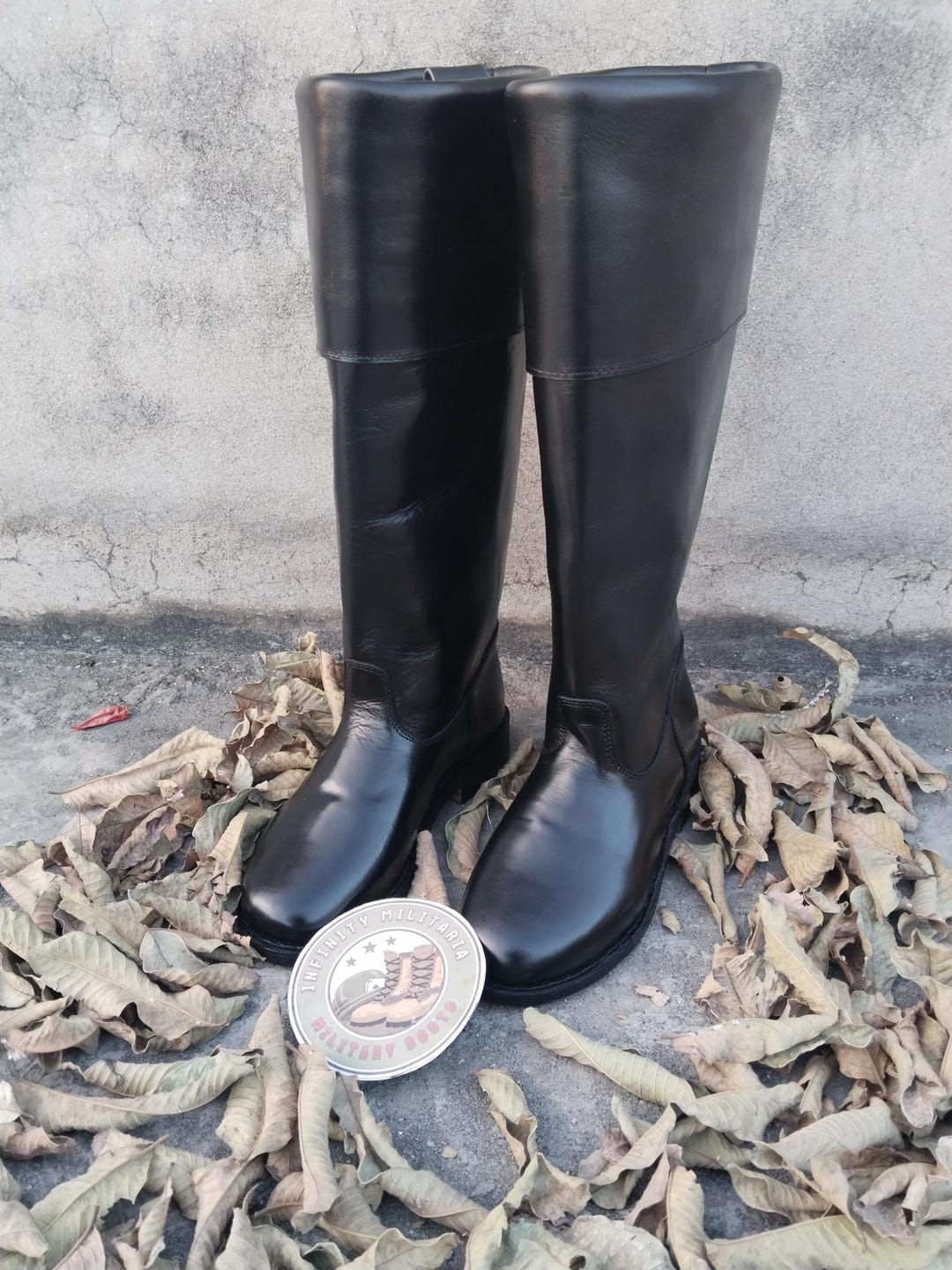 Handmade Leather Revolutionary War Boots Men Colonial Riding Boot ...