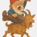 Gnome Riding a Goat Cross Stitch Pattern, Digital Printable - Etsy