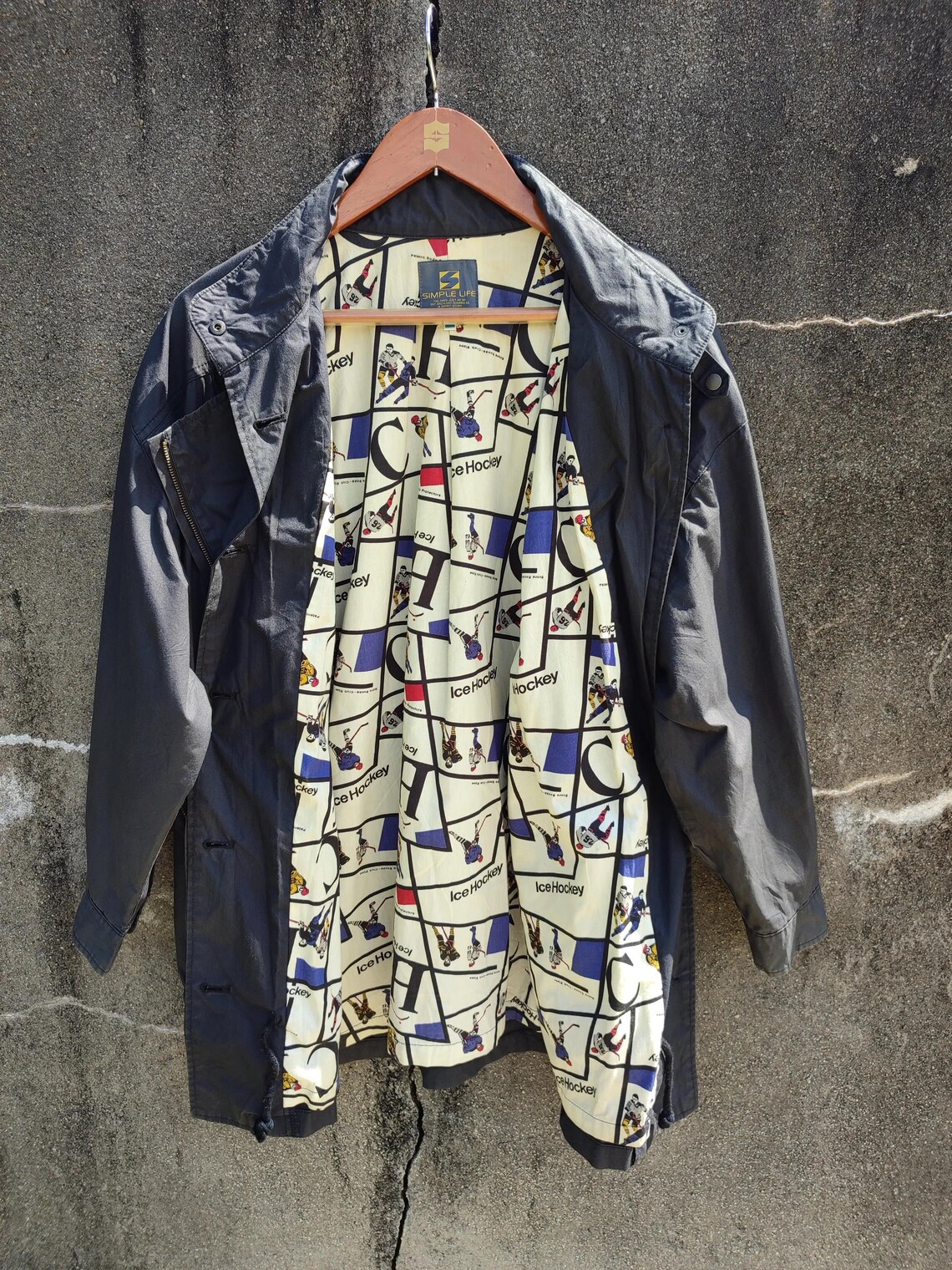 Vintage SIMPLE LIFE Japan Jacket – Graphic Lining, 80s Style - Etsy