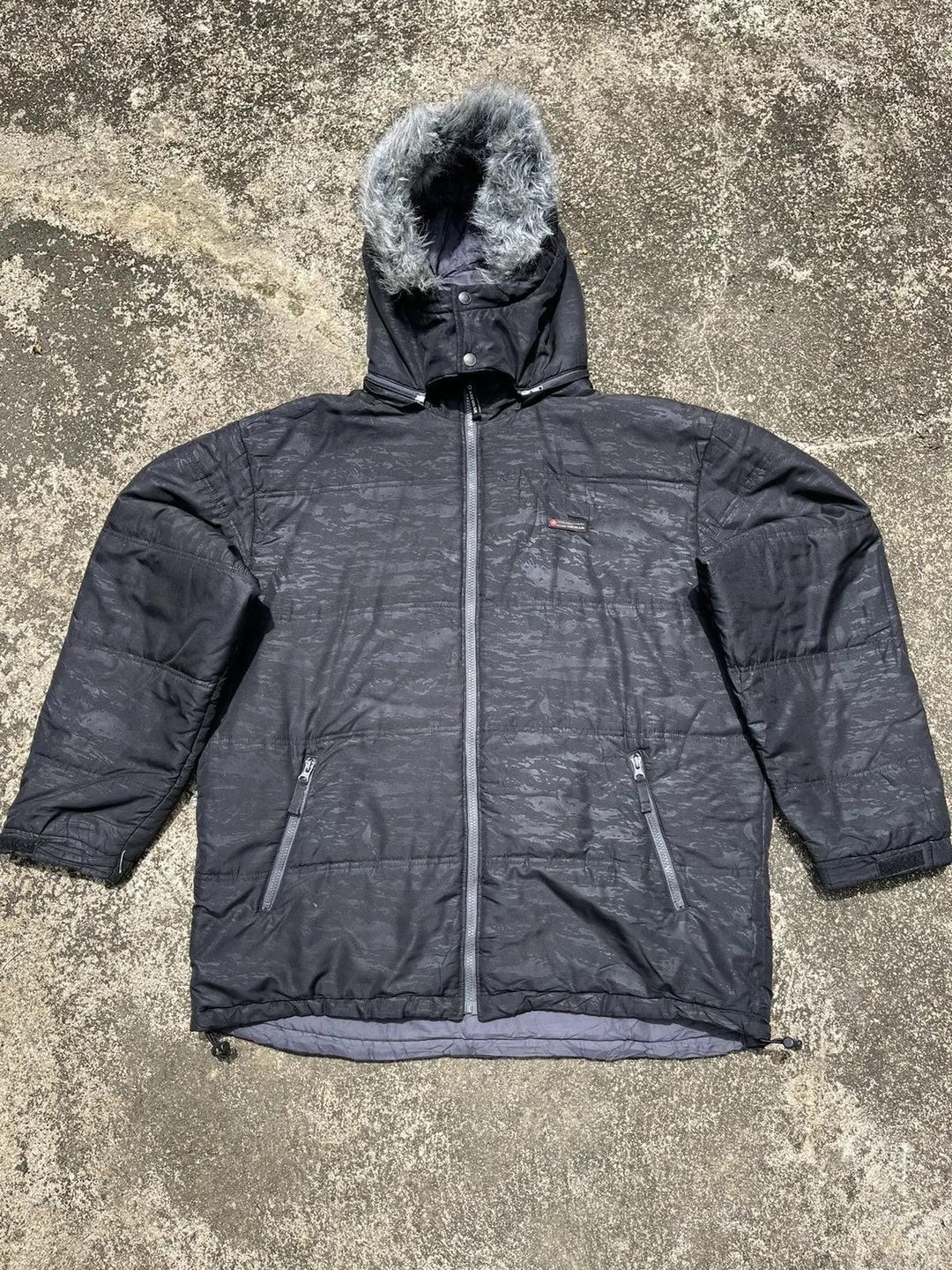 Airwalk Vintage Black Puffer Jacket Faux Fur Hood 3L - Etsy