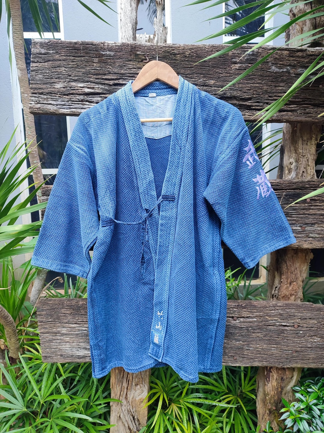 Vintage Japanese Bjj/kendo Gi Jacket – Indigo Sashiko Weave With ...
