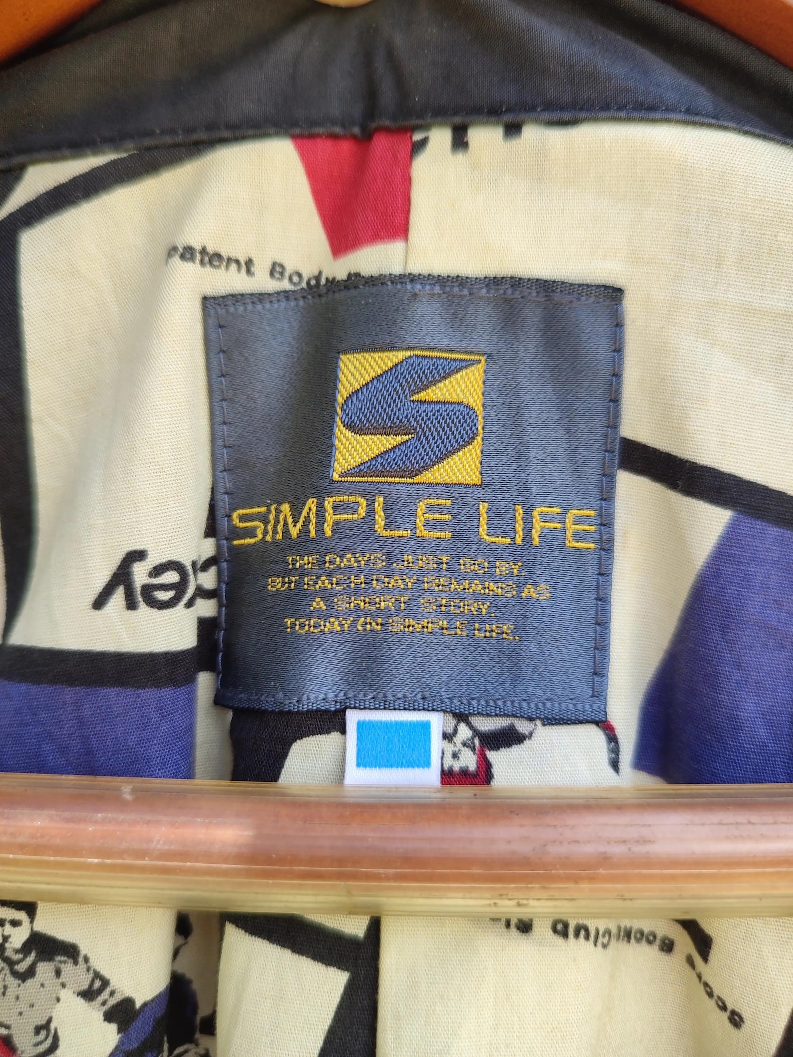 Vintage SIMPLE LIFE Japan Jacket – Graphic Lining, 80s Style - Etsy