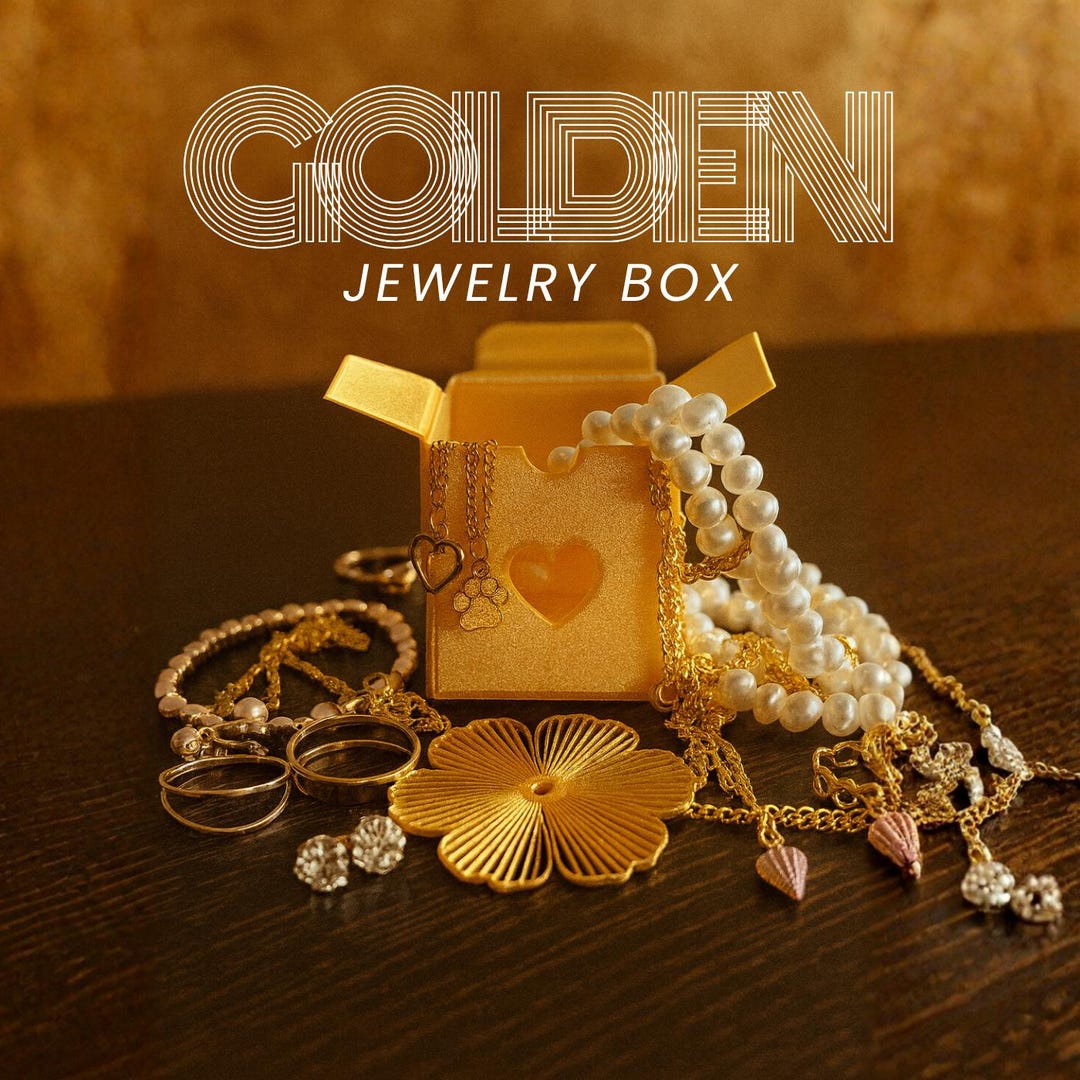 Golden Mystery Jewelry Box - Etsy