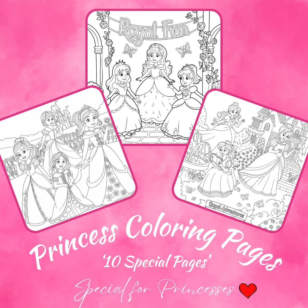 Printable Princess Coloring Pages for Girls – Fun and Creative Kids ...