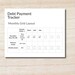 Debt Payment Tracker Printable | Grid Layout | Monthly Payment Log ...