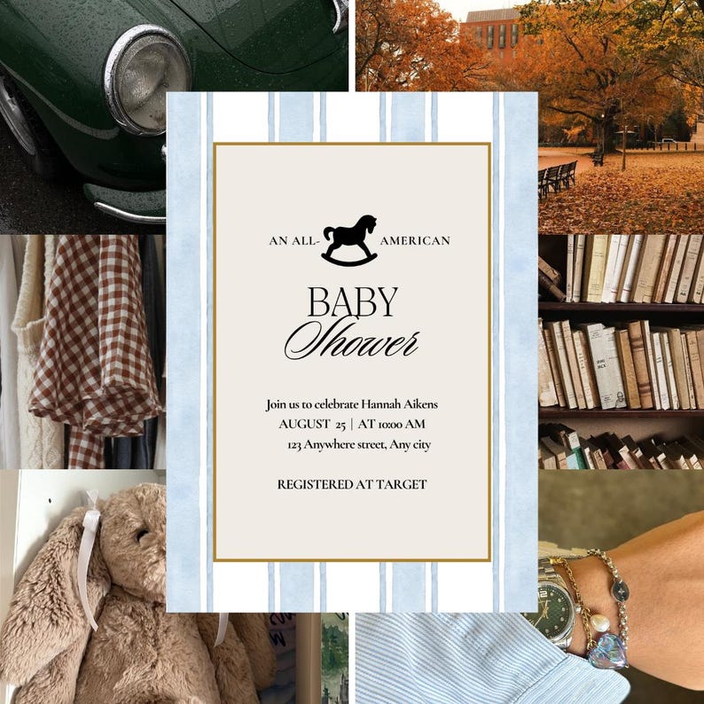 Ralph Lauren Baby Shower Invitation | Preppy Baby Shower Invite ...
