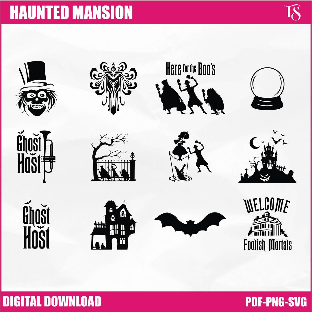 Haunted Svg Bundle Layered Item, Cricut, Silhouette, Clipart, Clip Art ...
