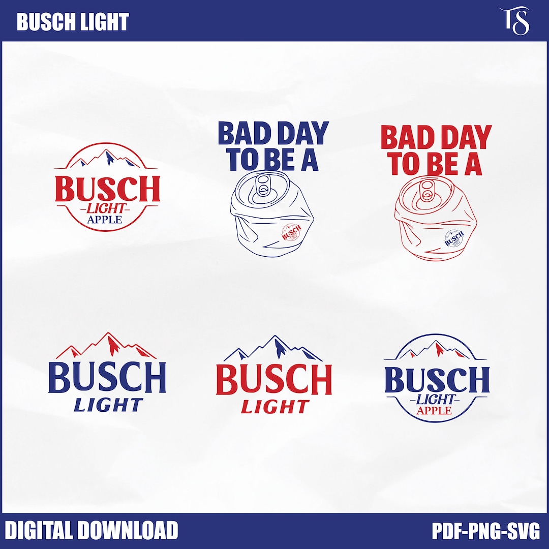 Busch Light SVG Bundle | Beer Can SVG Png Pdf | Busch Apple SVG | Funny ...