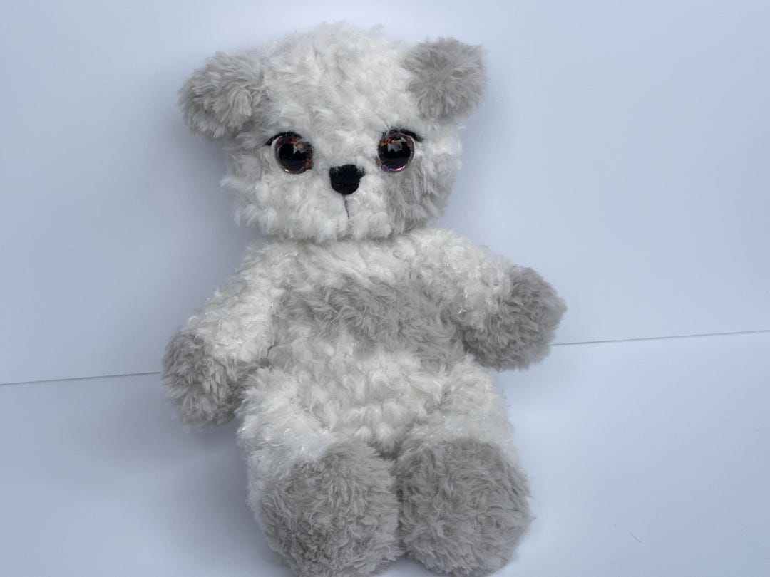 Fluffy Cat Handmade Crochet Plushie Gray Patch Cute Soft Snuggle Child ...
